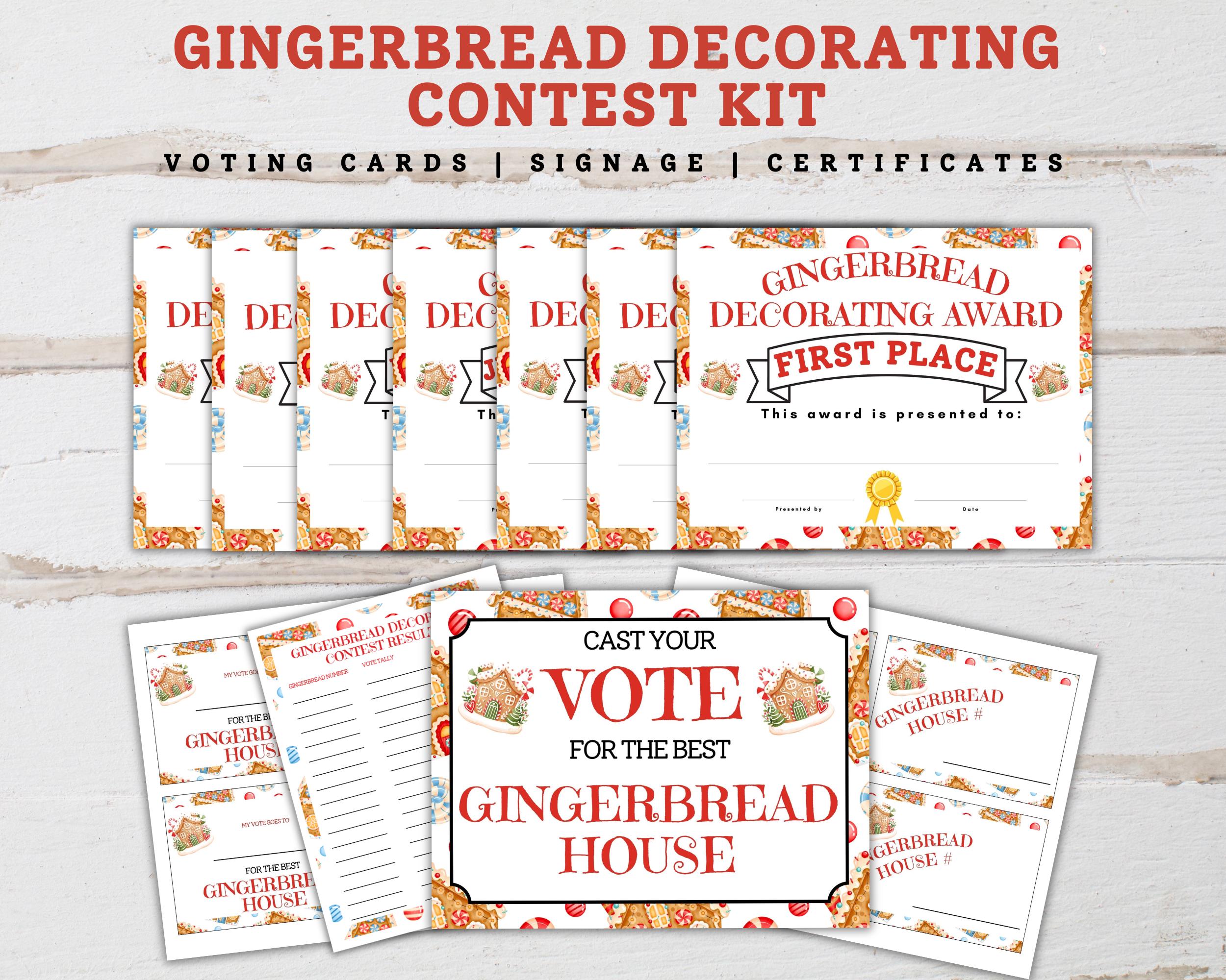 Gingerbread House Contest Kit, Gingerbread House Decorating Contest ...