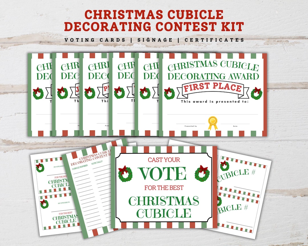 Christmas Cubicle Decorating Contest Kit, Office Decorating, Best ...