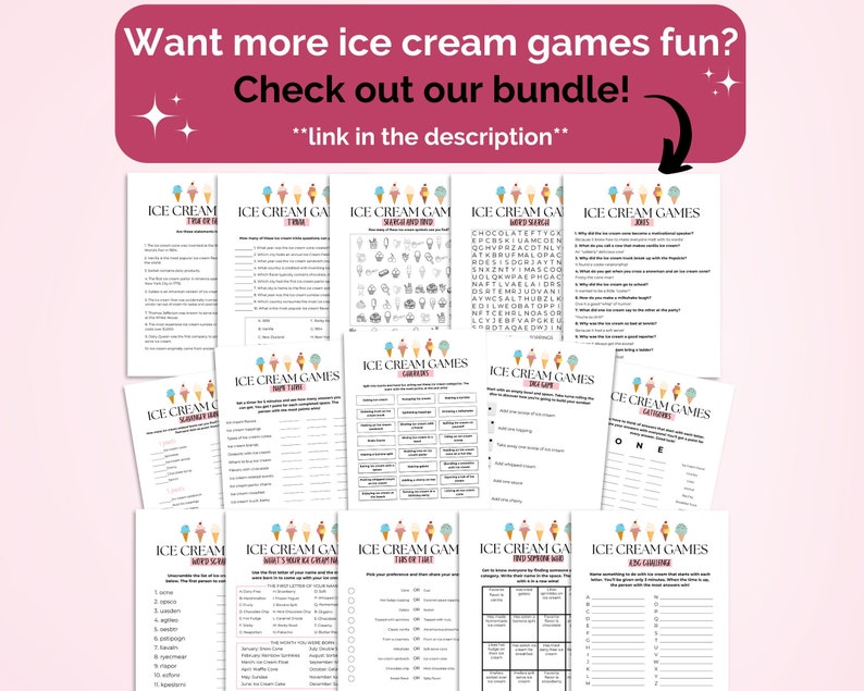Ice Cream Word Scramble, Ice Cream Party Game, Ice Cream Birthday Party ...