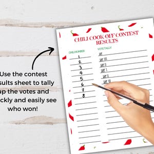 Chili Cook-off Contest Kit, Chili Cook off Award Certificates, Chili ...