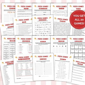 Pizza Games, Pizza Party Games, Baby Shower Games, Slumber Party Games ...