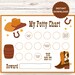 Cowboy Potty Training Chart, Potty Training Chart Printable, Potty ...