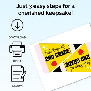 First Day of 2nd Grade Pennant Flags, Printable Back to School Flags ...