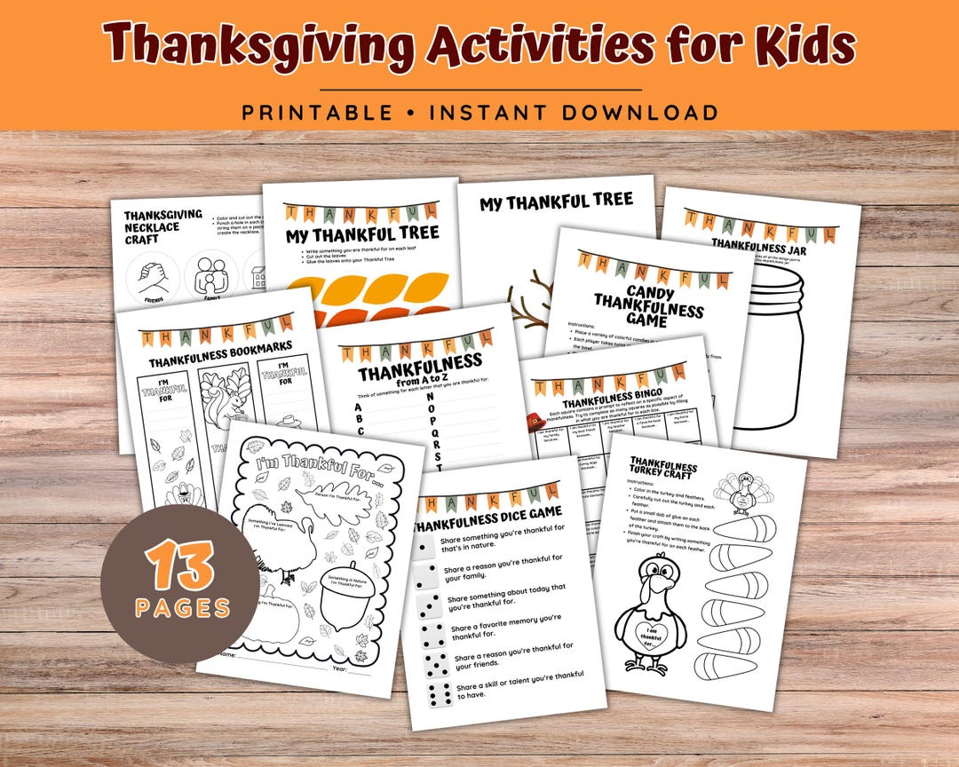 Thanksgiving Activities for Kids, Thanksgiving Bundle, Thanksgiving ...