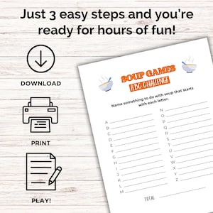 Soup Games, Soup Party Games, Souper Bowl Games, Soup Theme Party ...