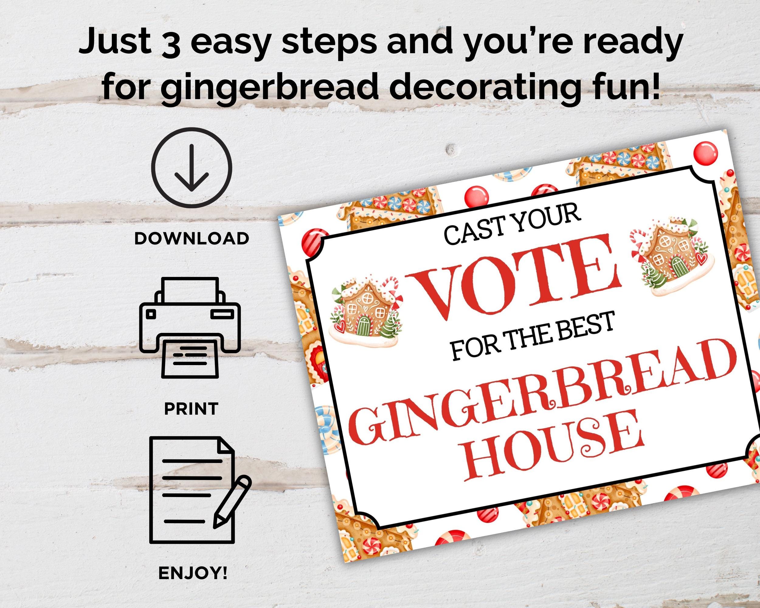 Gingerbread House Contest Kit, Gingerbread House Decorating Contest ...