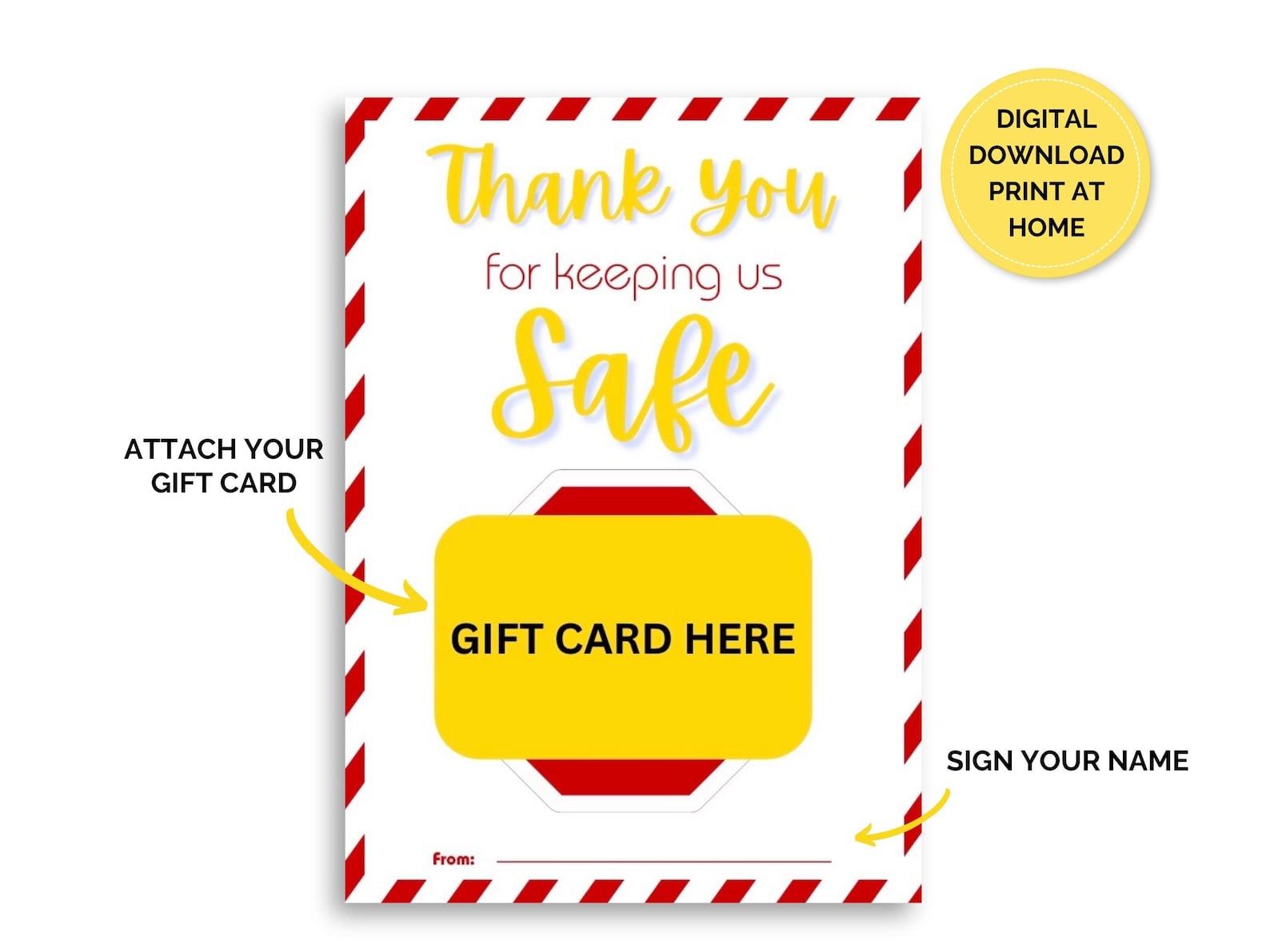 Crossing Guard Gift Card Holder, Crossing Guard Appreciation Gift Card ...