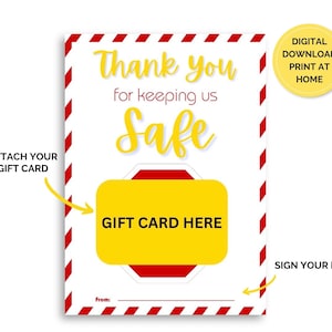 Crossing Guard Gift Card Holder, Crossing Guard Appreciation Gift Card ...