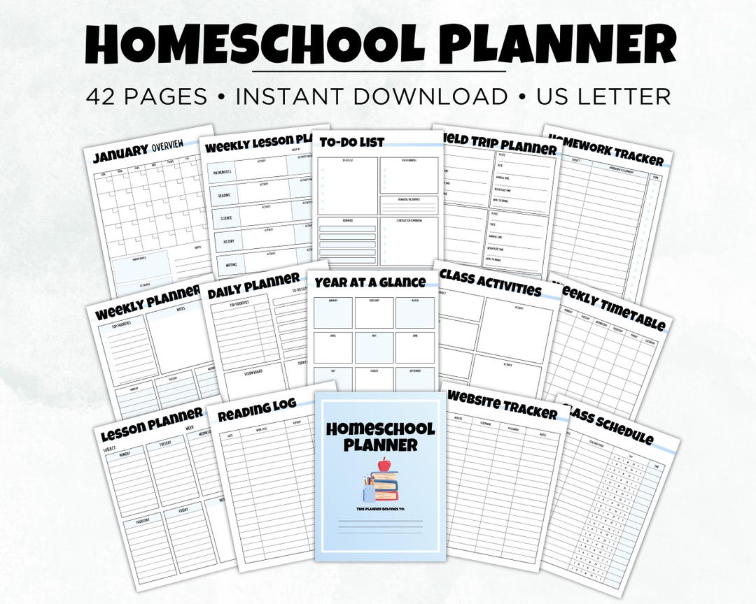 Homeschool Planner Printable, Homeschool Planner 2024-2025, Homeschool ...
