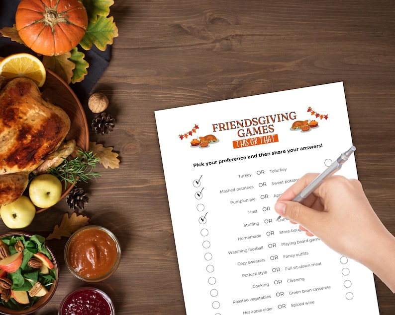 Friendsgiving Games, Friendsgiving Games for Adults, Teens, Kids ...