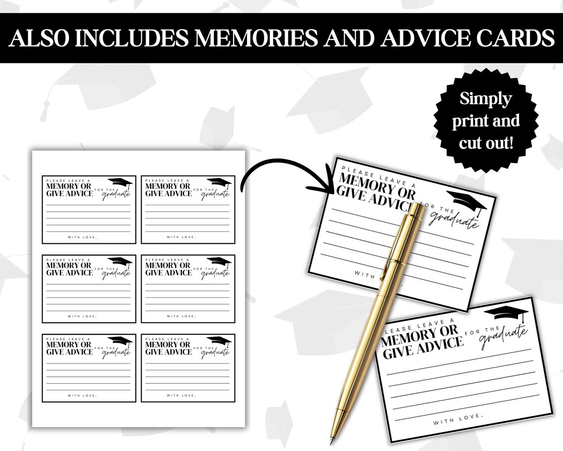 Graduation Party Signs, Grad Party Signs, Party Table Signs, Photo ...