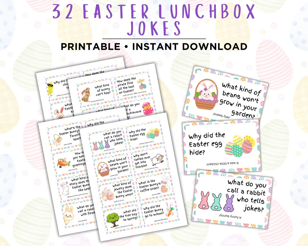 Easter Lunchbox Jokes, Kids Lunchbox Jokes, Lunchbox Notes, Lunchbox ...
