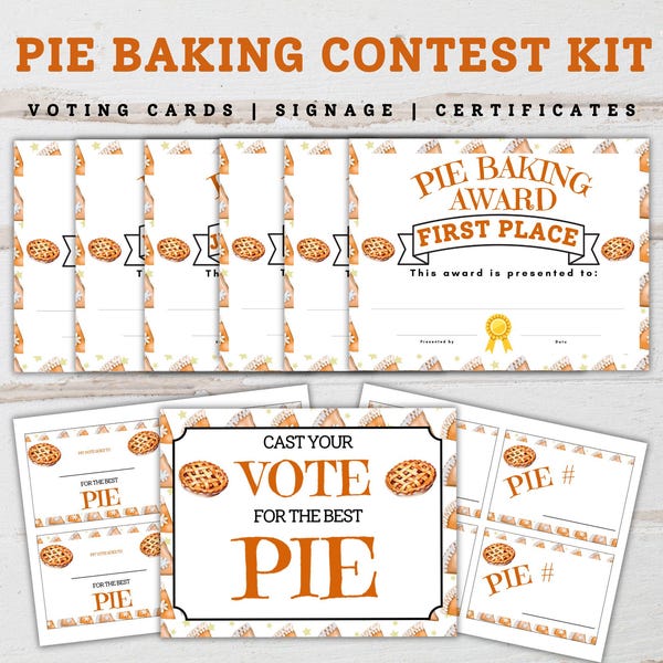 Pie Bake Off - Etsy