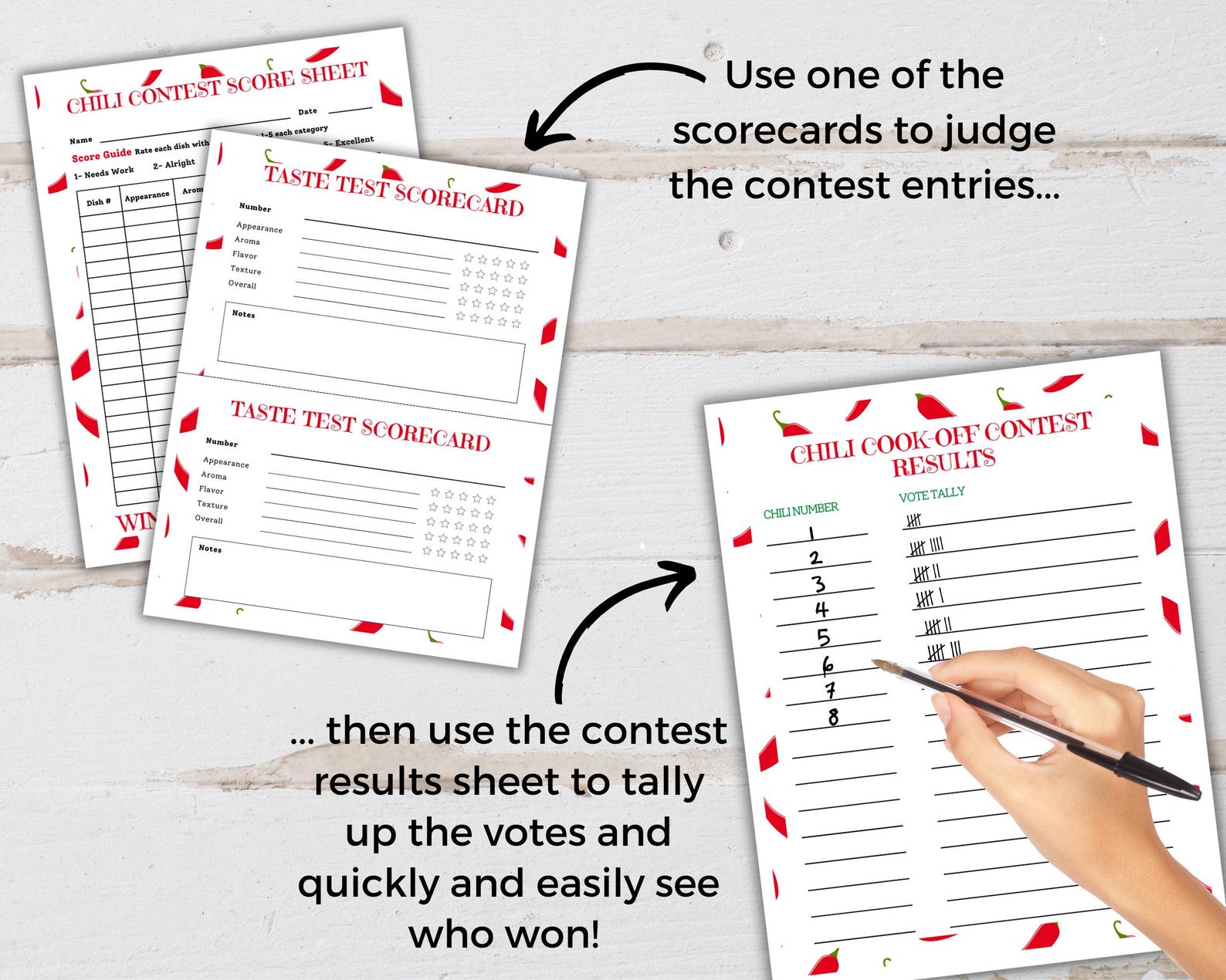 Chili Cook-off Contest Kit, Chili Cook off Award Certificates, Chili ...