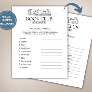 Book Club Games, Book Club Icebreakers, Book Club Activities, Printable ...