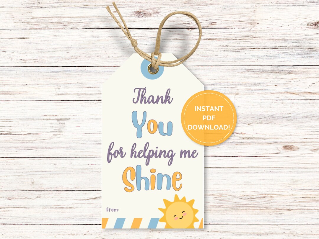 Teacher Appreciation Gift Tag, Teacher Appreciation Tags, Teacher Thank ...