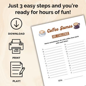 Coffee Games, Coffee Shop Games, Coffee Lover Games, Coffee Activities ...