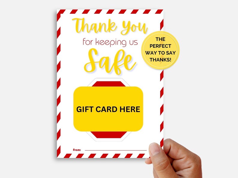Crossing Guard Gift Card Holder, Crossing Guard Appreciation Gift Card ...