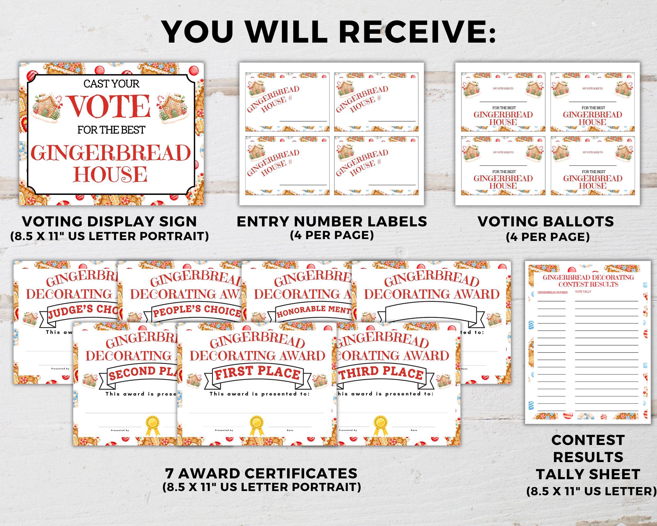 Gingerbread House Contest Kit, Gingerbread House Decorating Contest ...