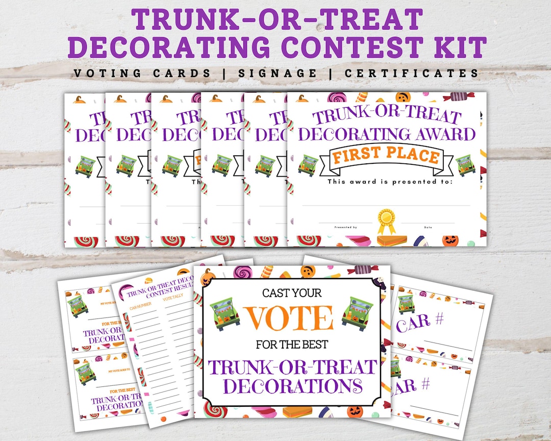 Trunk or Treat Decorating Contest Kit, Trunk or Treat Decorating ...