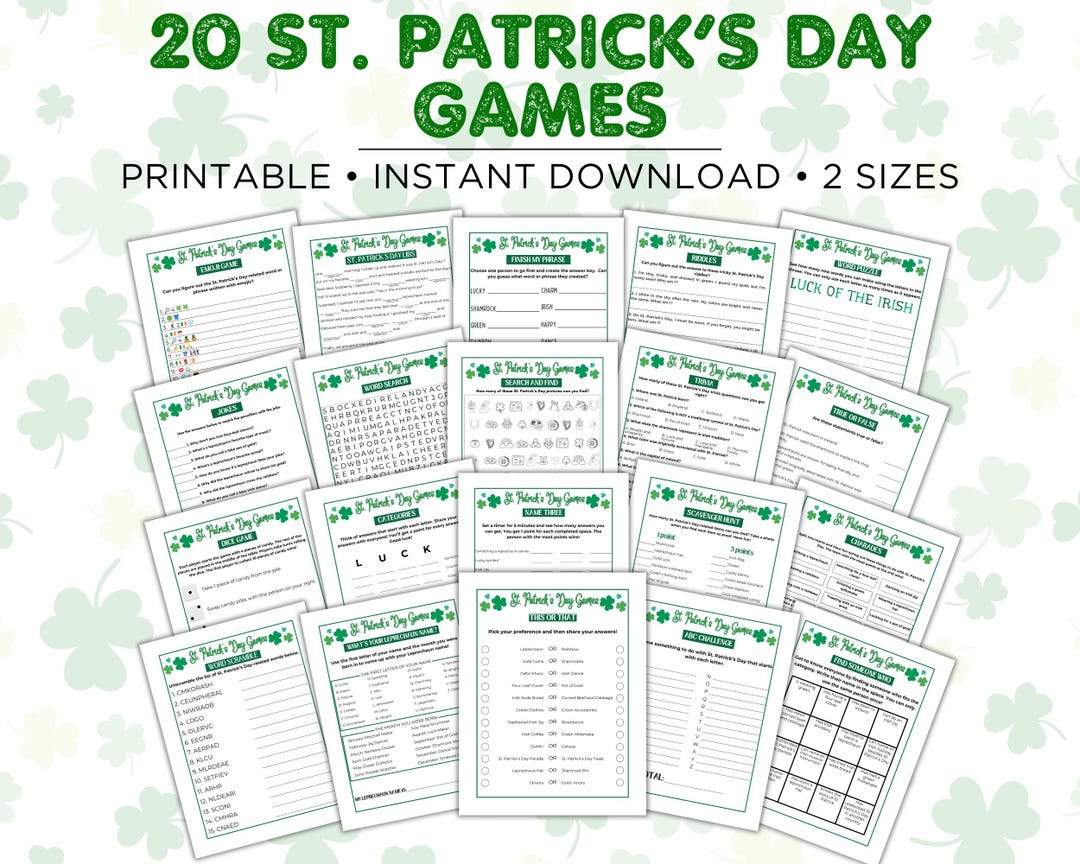 St. Patrick's Day Games, St Patricks Games, Party Games, Irish Games ...