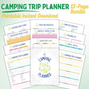 Camping Trip Planner, Printable Camping Planner, Camp Checklist, Camp ...
