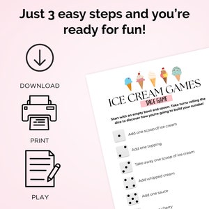 Ice Cream Dice Game, Build a Sundae Game, Ice Cream Game, Ice Cream ...