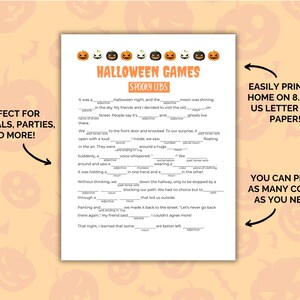 Halloween Spooky Libs Game, Halloween Ad Libs, Halloween Fill in the ...