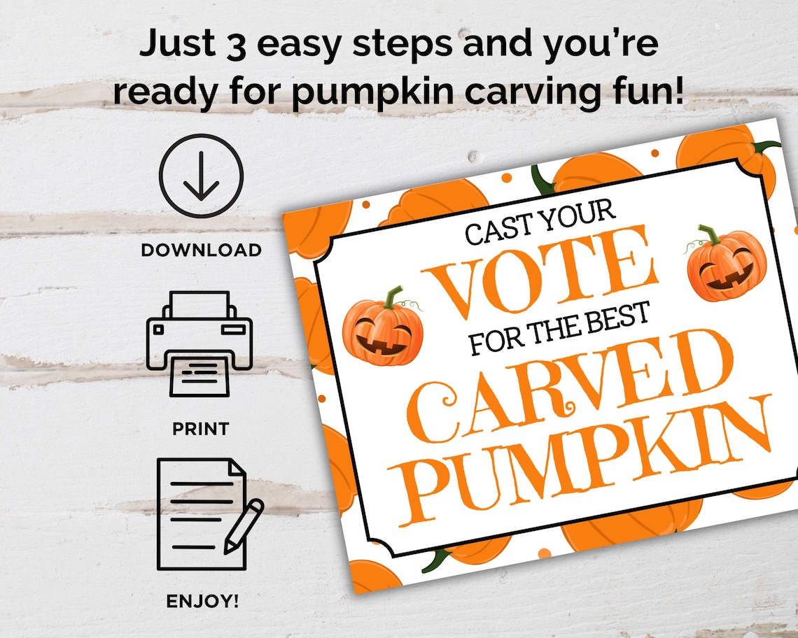 Pumpkin Carving Contest Bundle, Halloween Pumpkin Carving Contest Kit ...