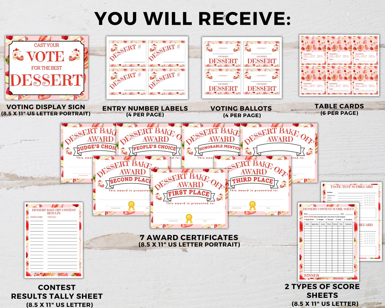 Dessert Bake-off Contest Kit, Dessert Contest, Dessert Competition ...