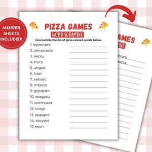 Pizza Games, Pizza Party Games, Baby Shower Games, Slumber Party Games ...