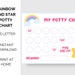 Rainbow and Star Potty Training Chart, Potty Training Chart Printable ...