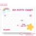 Rainbow and Star Potty Training Chart, Potty Training Chart Printable ...