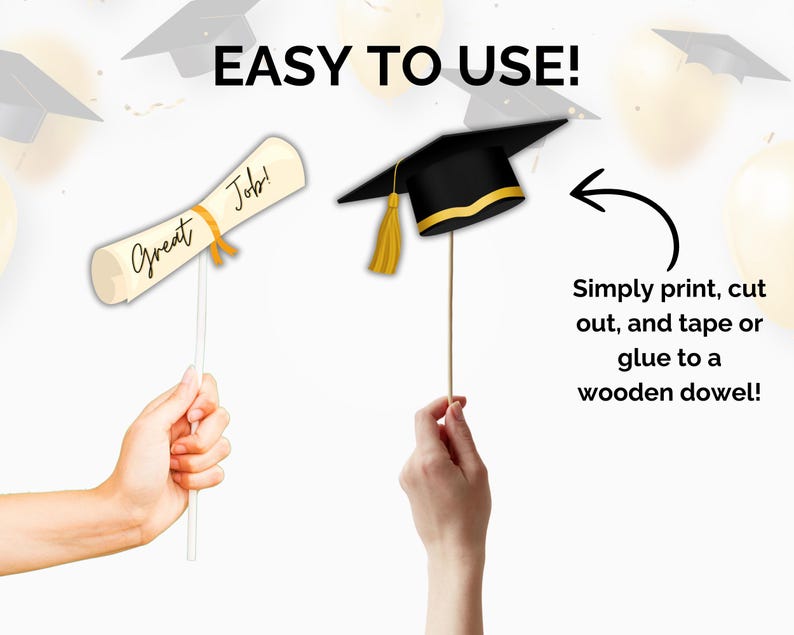 Graduation Photo Booth Props, Graduation Props, Photo Props, Graduation ...