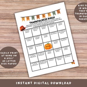 Gratitude Bingo, Thankfulness Bingo, Thanksgiving Bingo, Gratitude ...