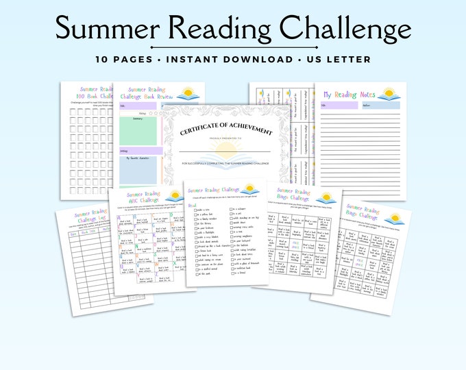 Monthly Book Bingo Printable Reading Activity, 2025 Reading Challenge ...