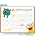 Happy Monster Potty Training Chart, Potty Training Chart Printable ...