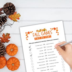Fall Games, Fall Game Bundle, Autumn Games for Kids and Adults, Fall ...