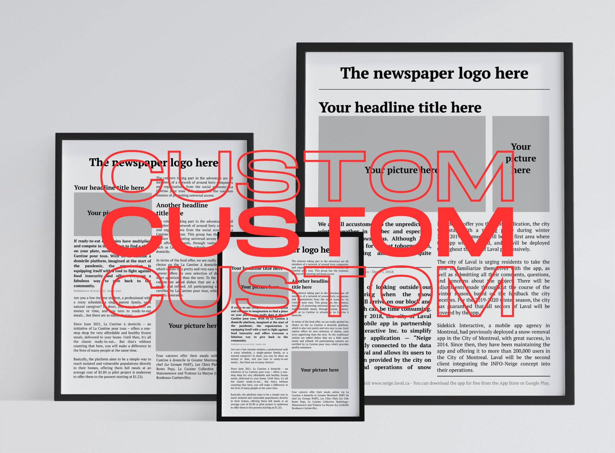 Specialized Newspaper Article Frames | Professional Framing Service - Etsy