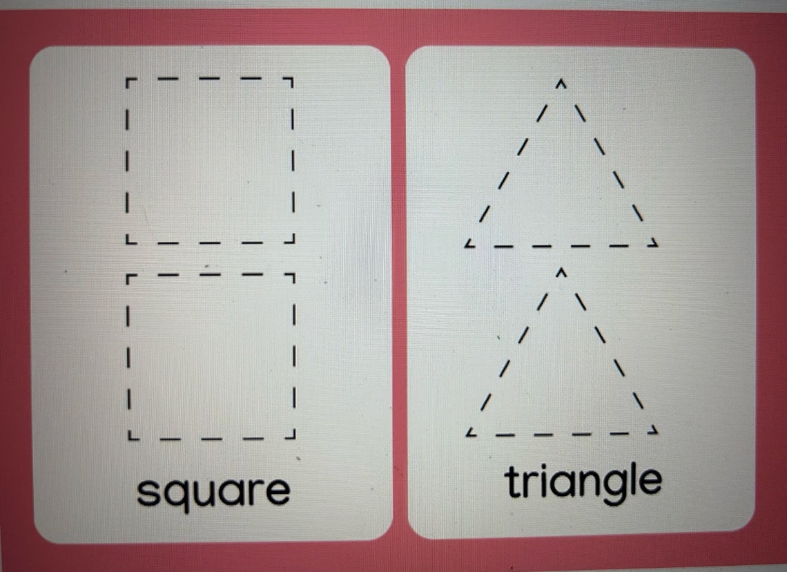 Trace the Shapes! 4 Pages of Shapes! - Etsy