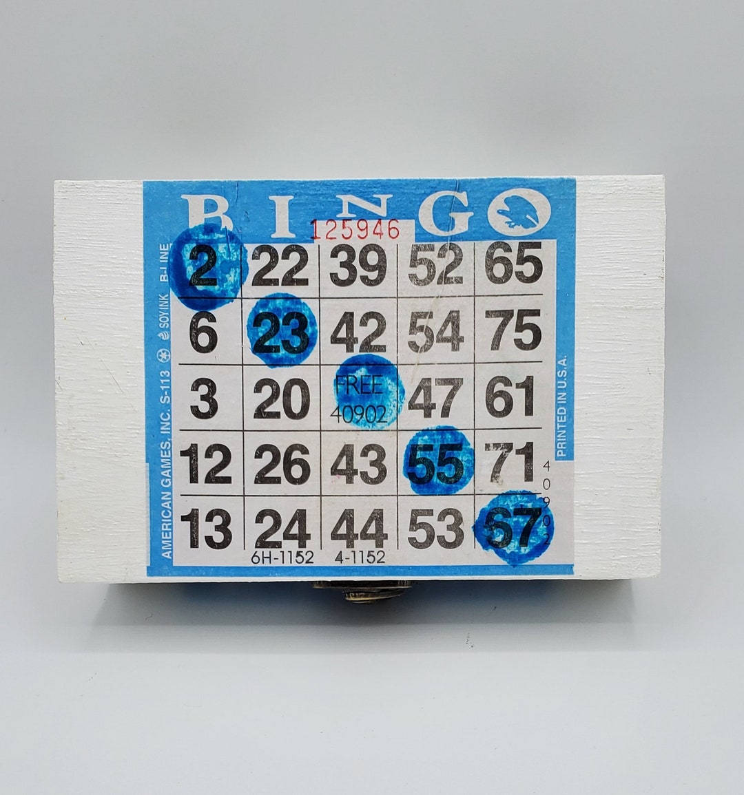 Bingo Game Wooden Decoupage Gift Box and Party Night Game Box Bingo ...