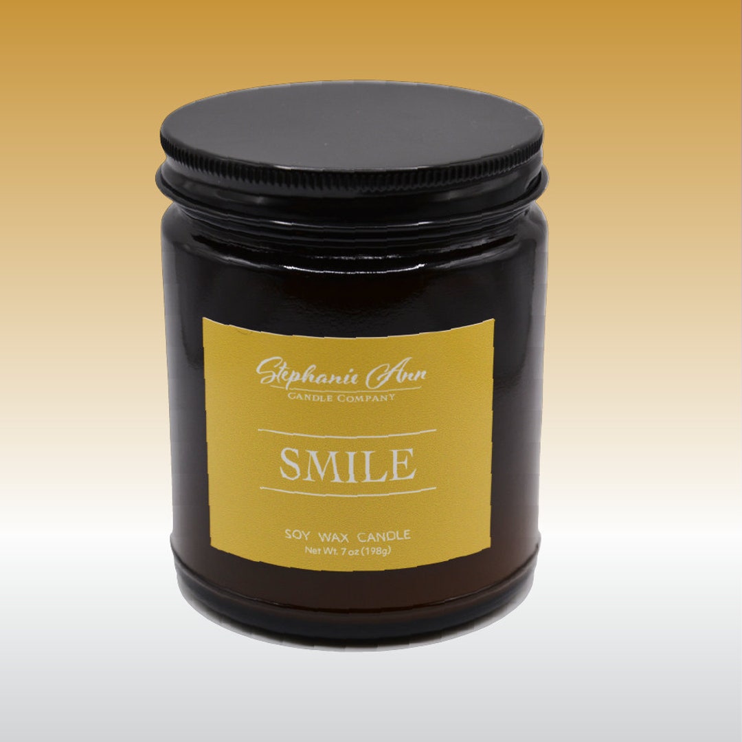 Smile Motivational Message Scented Soy Wax Candle - Etsy