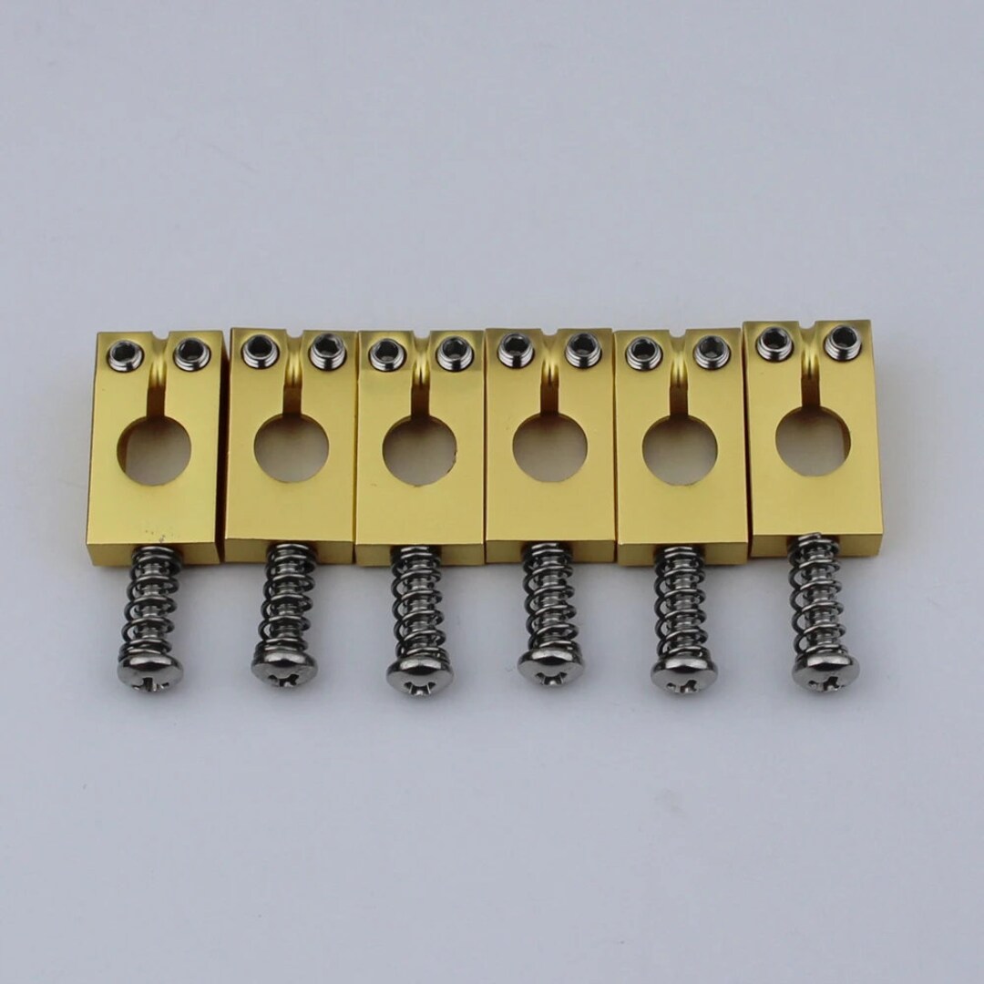 PRS Style Brass Saddle for PRO Tremolo Guitar Bridge Set of 6 Pieces ...