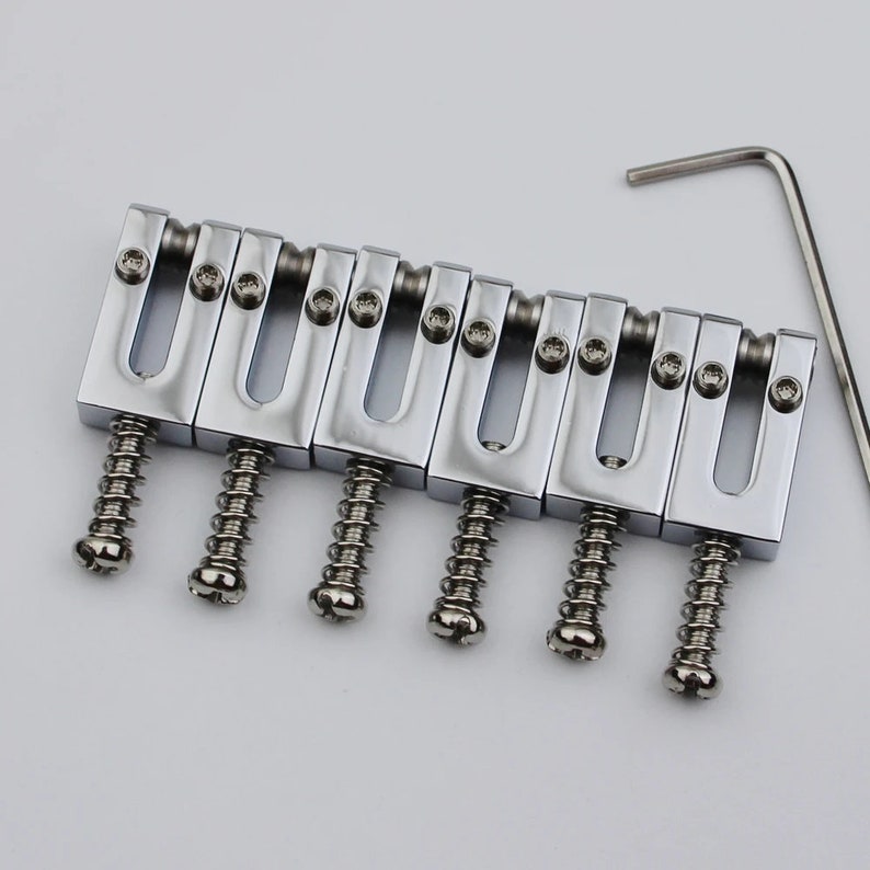 10.5MM Stainless Steel Rollers Brass Saddle Tremolo Bridge Chrome for ...