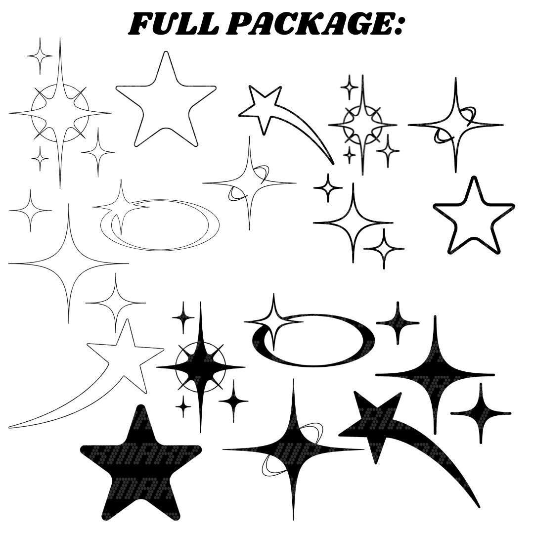 Stars Svg Bundle, Star Outline Svg, Star Cut Files, Star Clipart, Stars ...