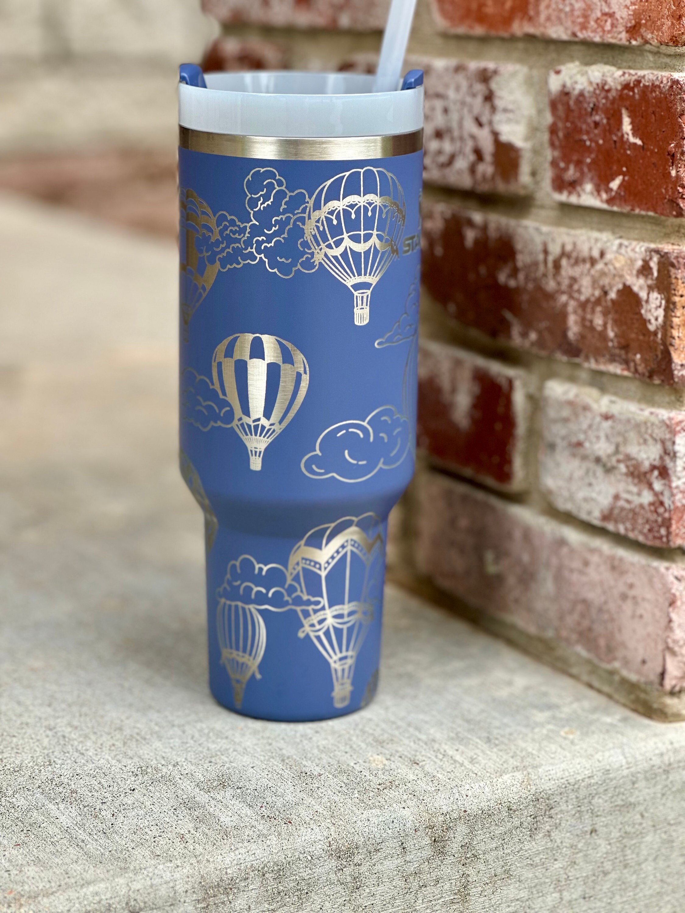 40 Oz Engraved Stanley Quencher Twilight Hot Air Balloons - Etsy