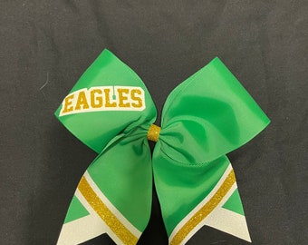 Custom Cheer Bow With School Initials - Etsy