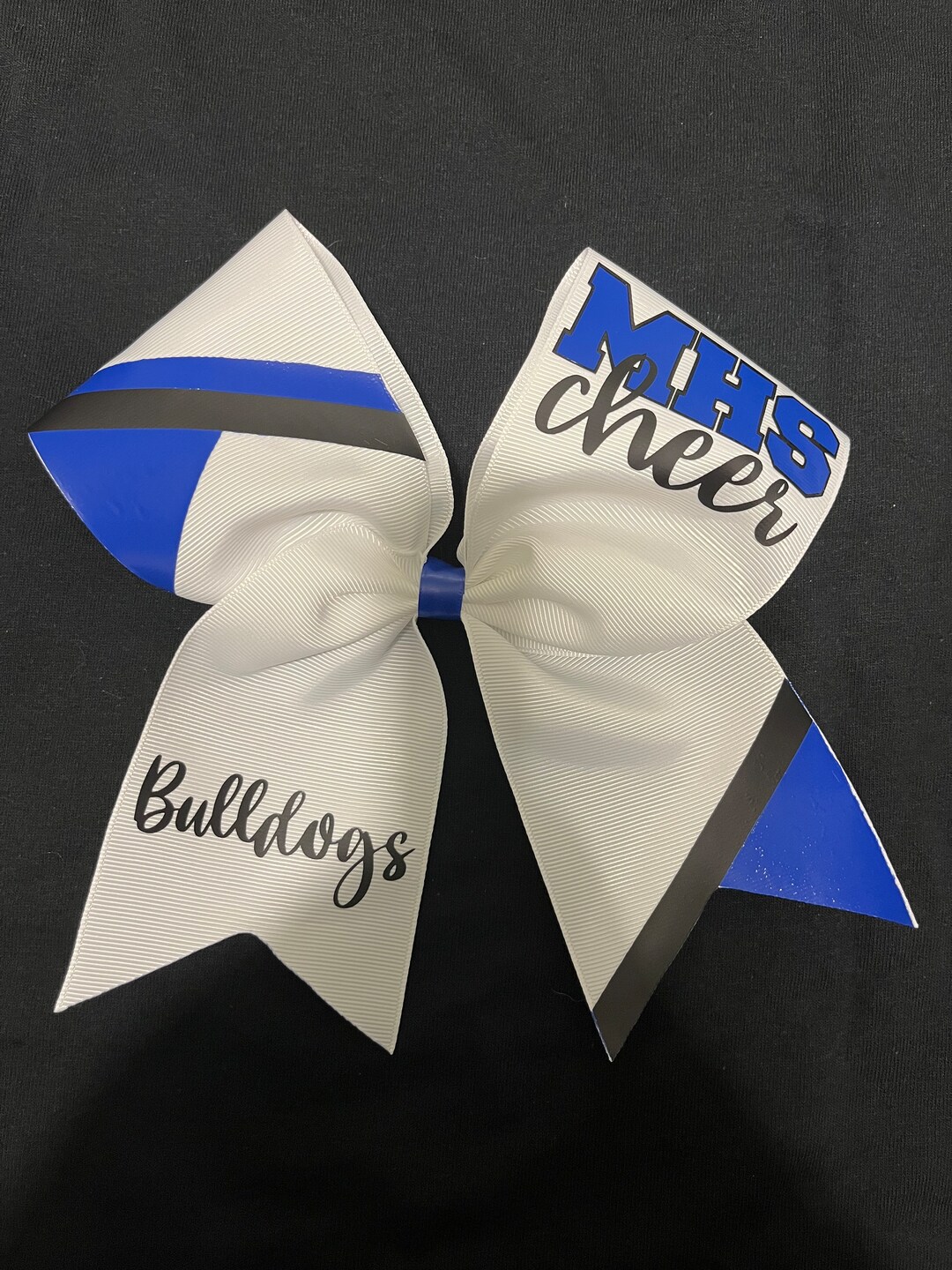 Custom Cheer Bow With Mascot and School Initials - Etsy