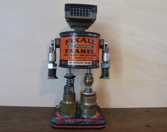 3 Pcs Recycling Robots Handcrafted Vintage Retro Style Robot Unique ...