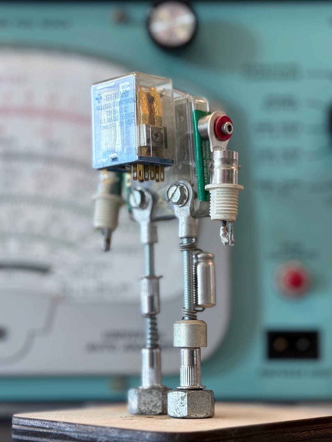 Robot Sculpture, NAPA Buss Tin Figurine | Upcycled Steampunk Art ...